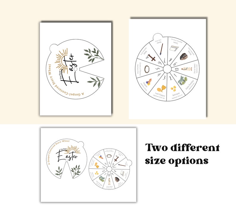 Easter Story Wheel, Resurrection Sunday Lesson, Holy Week Easter ...