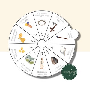 Easter Story Wheel, Resurrection Sunday Lesson, Holy Week Easter ...