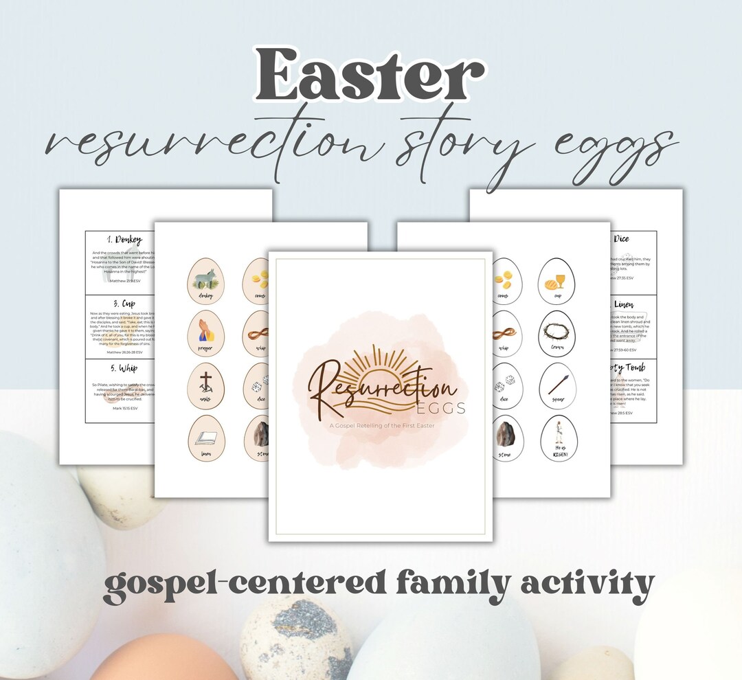 Easter Resurrection Egg Activity, Christian Easter Craft, Easter Story ...