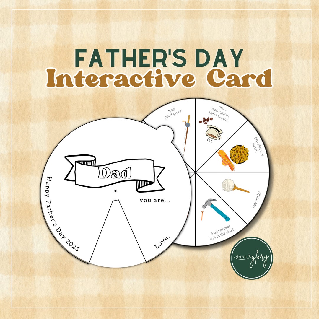 Father's Day Craft for Kids Father's Day Interactive - Etsy