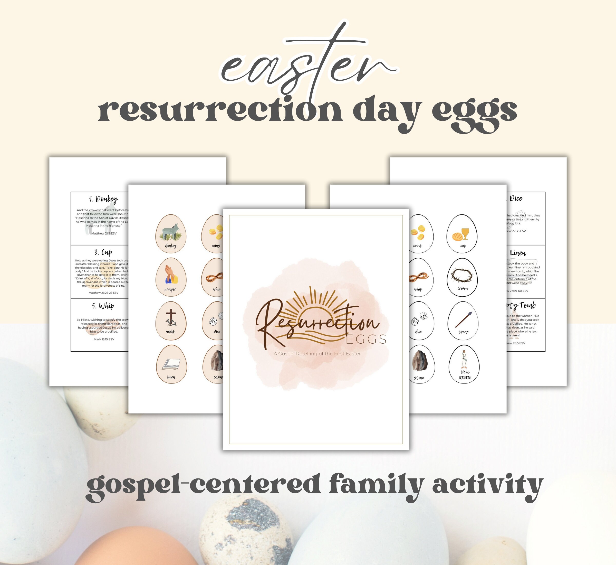 Easter Story Wheel, Resurrection Sunday Lesson, Holy Week Easter ...