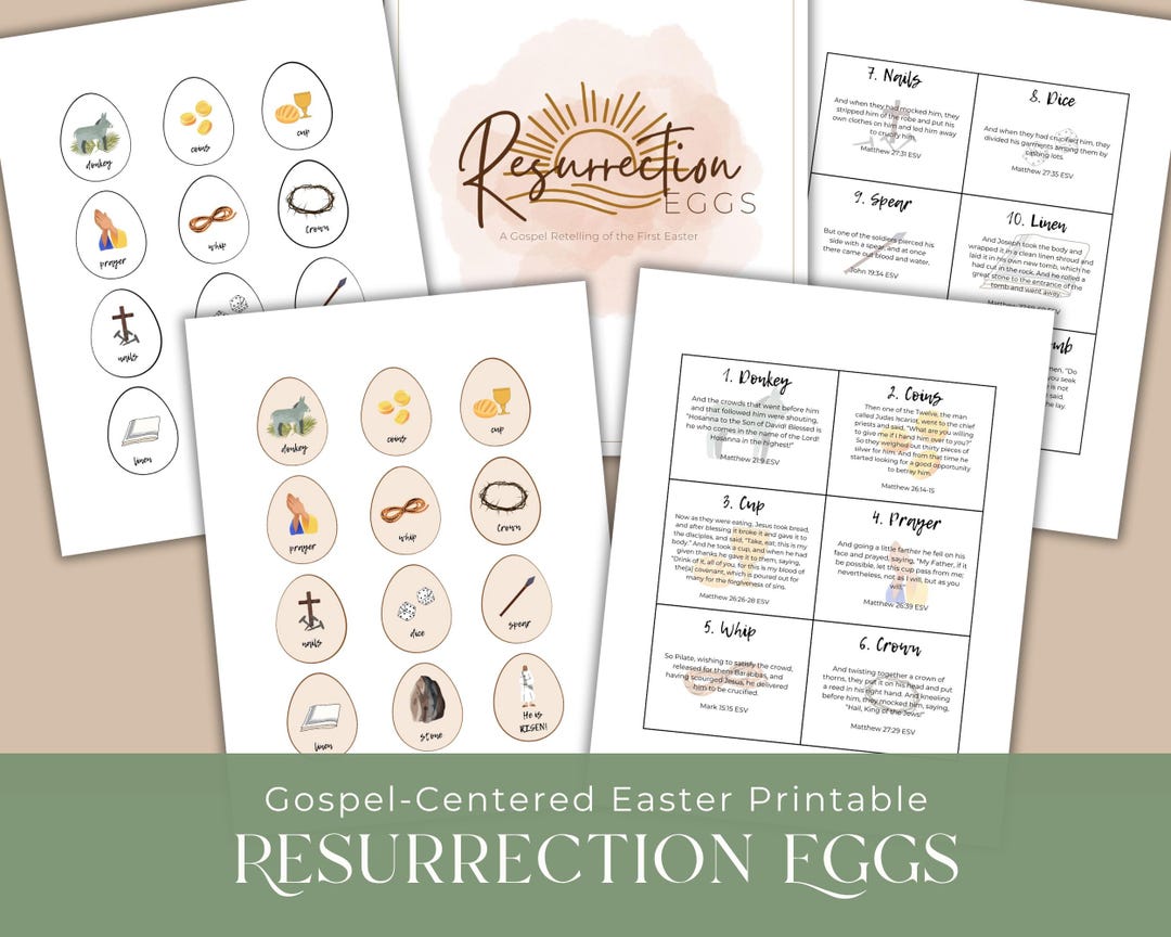 Resurrection Egg Story Printable: Christian Easter Activity (instant ...
