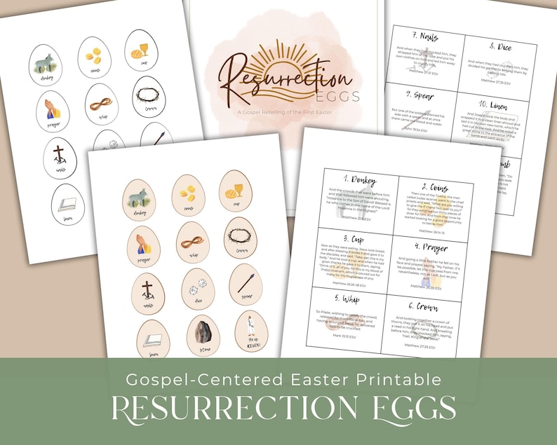 Resurrection Egg Story Printable: Christian Easter Activity (instant ...