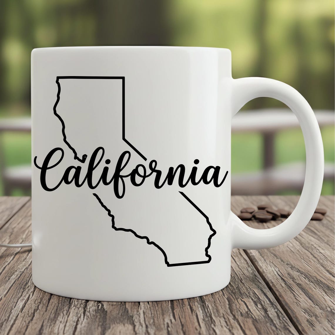 California Map SVG: Cursive Silhouette Cut File (digital Download ) - Etsy