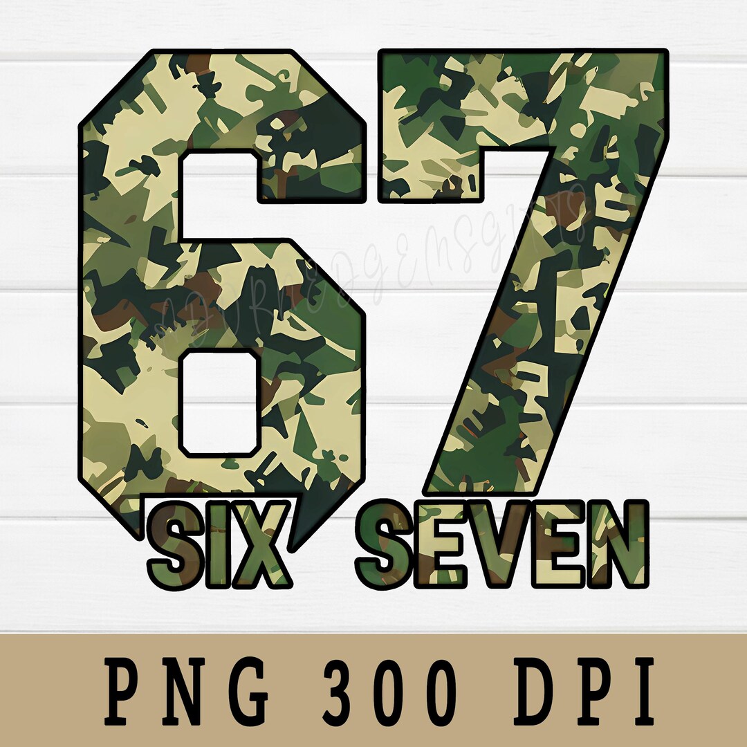 Camo Number 67 PNG, Military Sublimation Design (digital Download) - Etsy
