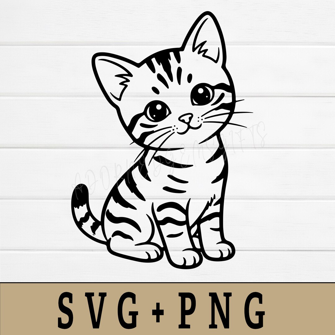 Tabby Kitten SVG, Striped Cat Clipart (digital Download) - Etsy