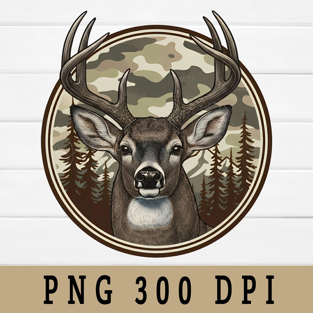 Camo Deer Hunting Png, Camouflage Design, Hat Patch Design Digital ...