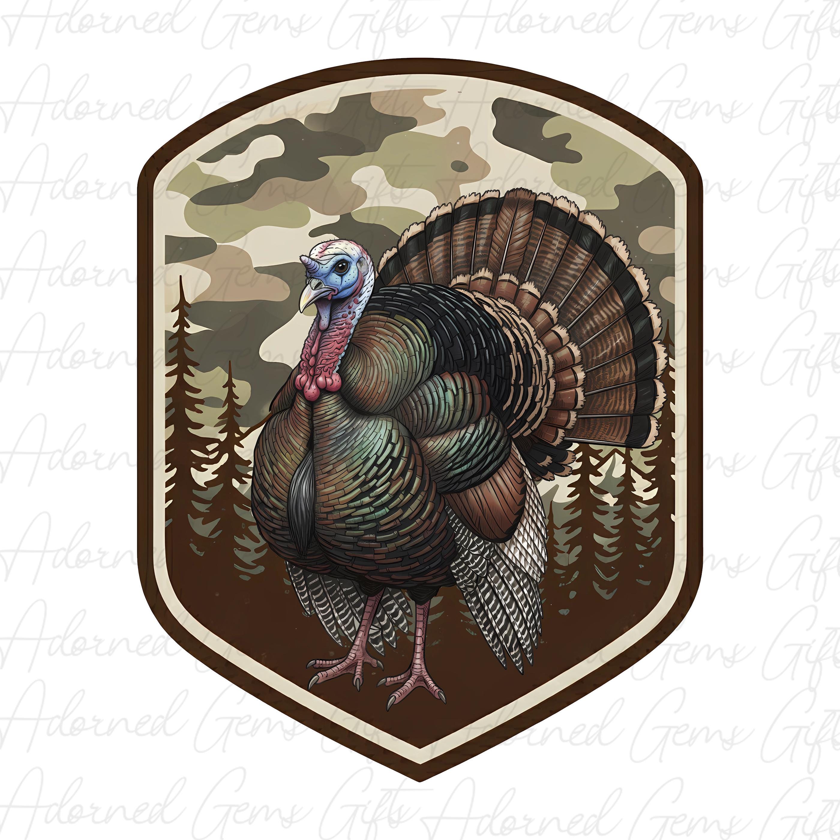 Turkey Camo Hunting Png, Camouflage Design, Hat Patch Design Digital ...