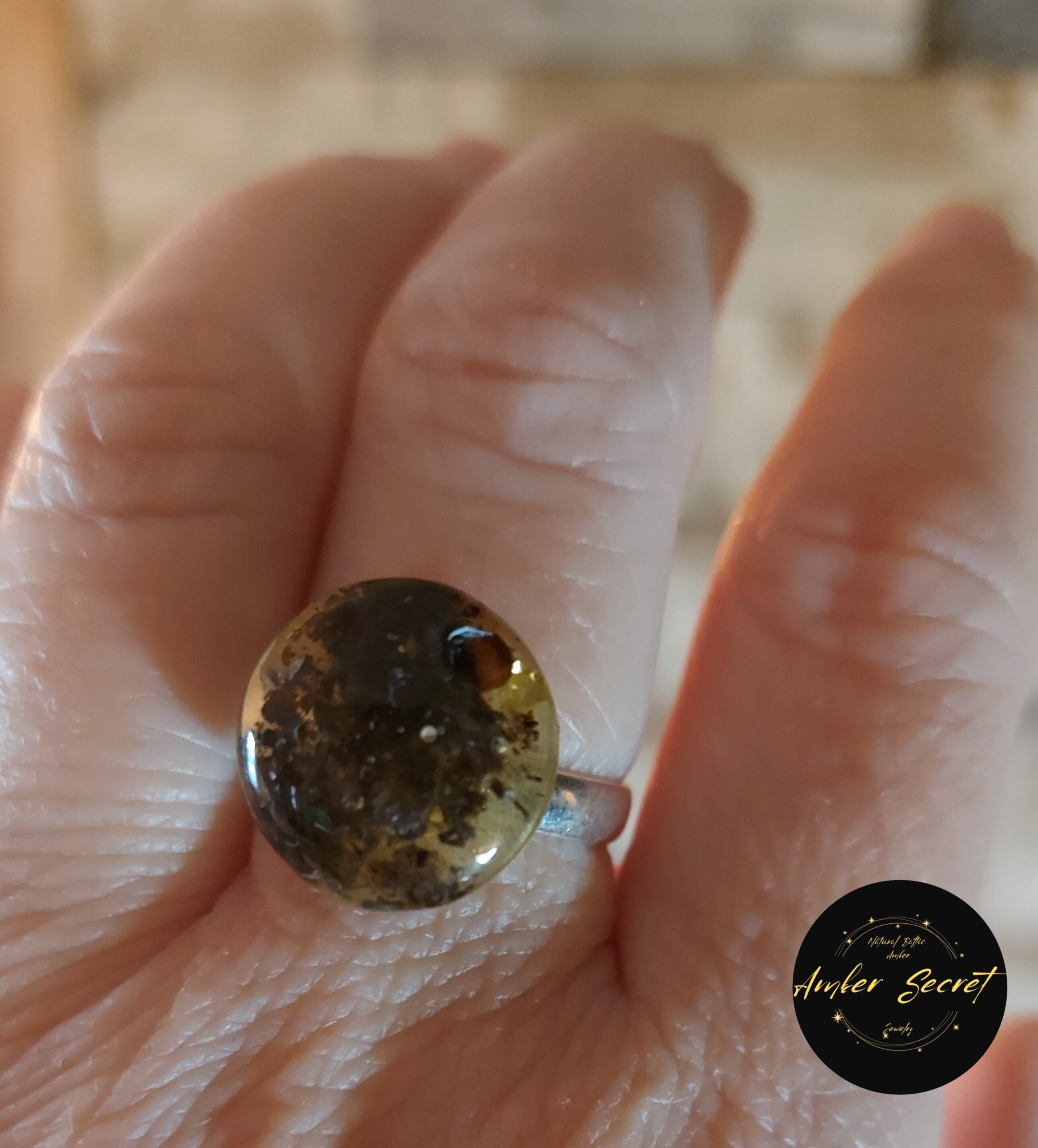 Natural Amber Ring, Natural Baltic Amber Jewelry, Handmade Amber Ring ...