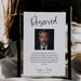 Reserved in Memory of Sign, Photo Memorial Table Sign, in Loving Memory ...