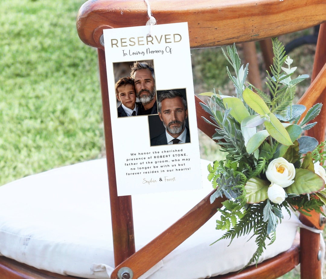 In Loving Memory Sign Template, Modern Minimalist Wedding Sign, Photo ...