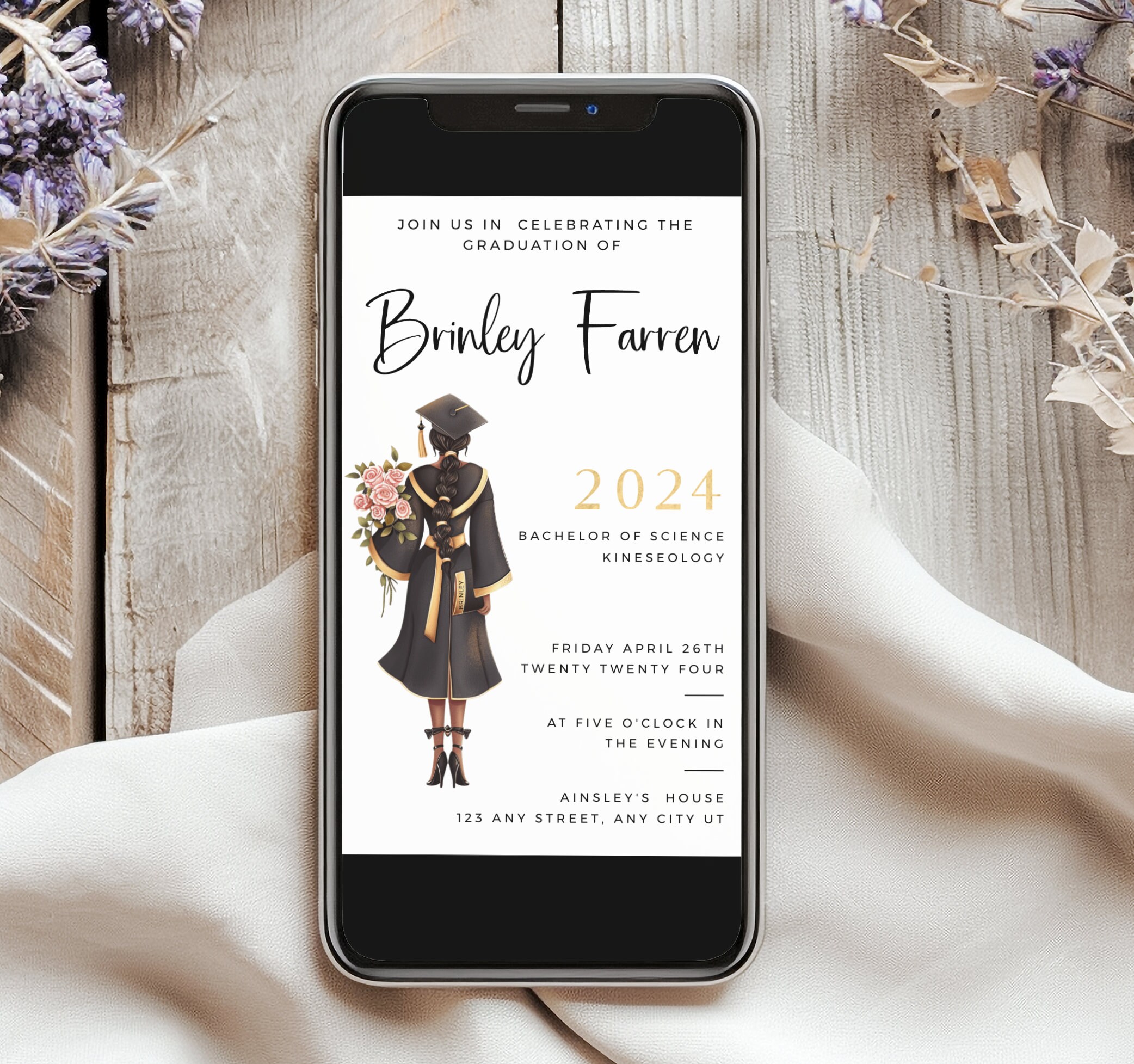 Graduation Party Electronic Invitation, College Graduation Announcement ...