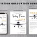 Graduation Invitation Bundle, Aviation Invite Template, Pilot Grad ...