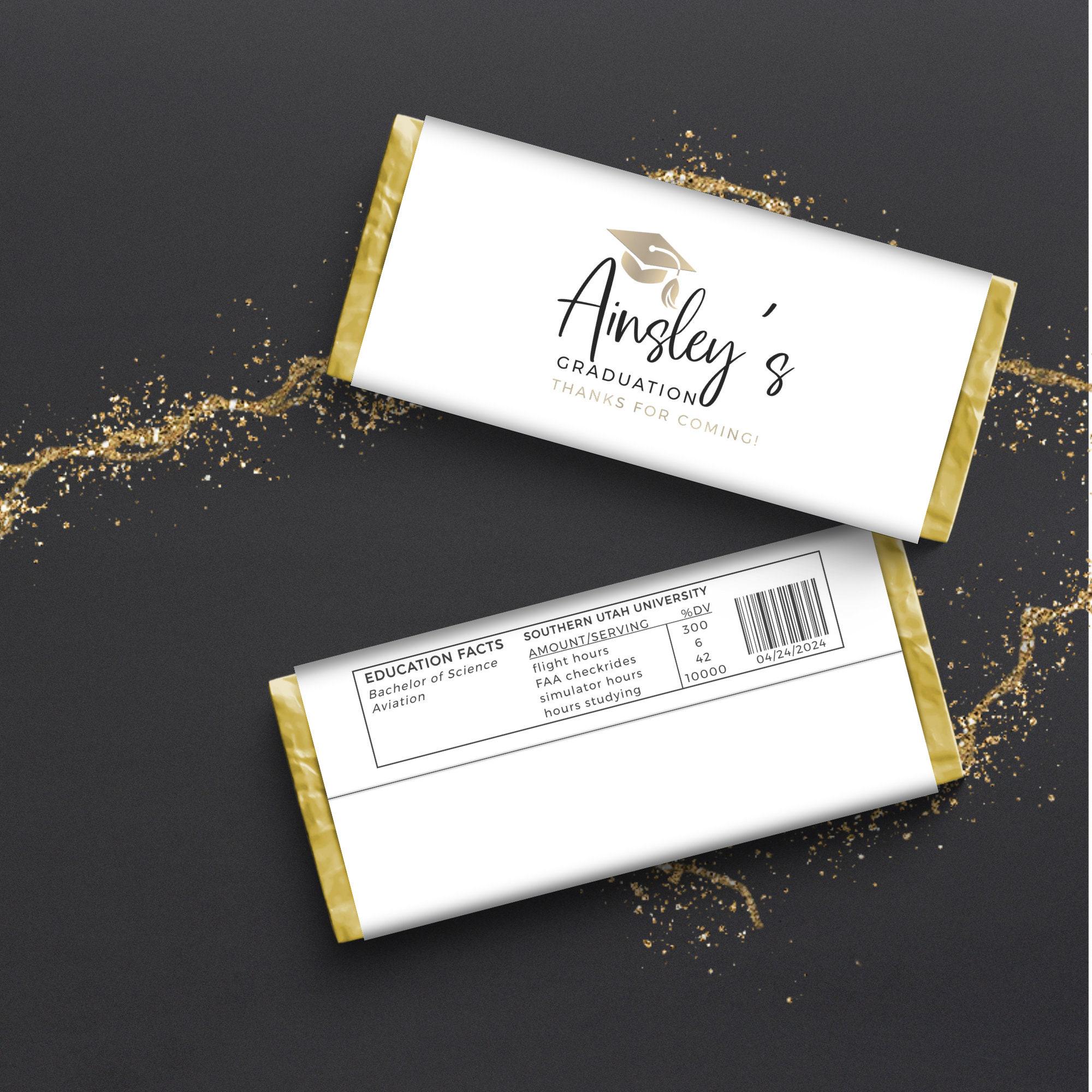 Chocolate Bar Wrapper Template, Photo Graduation Party Favor, Class of ...