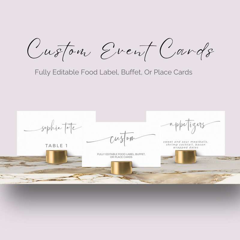 Printable Buffet Tag - Etsy