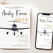 Graduation Party Invitation Template | Aviation Phone Invite | Editable ...