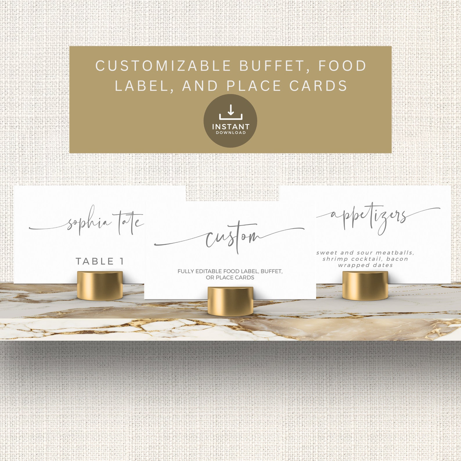 Food Tent Cards, Table Place Cards, Digital Download, Buffet Labels ...