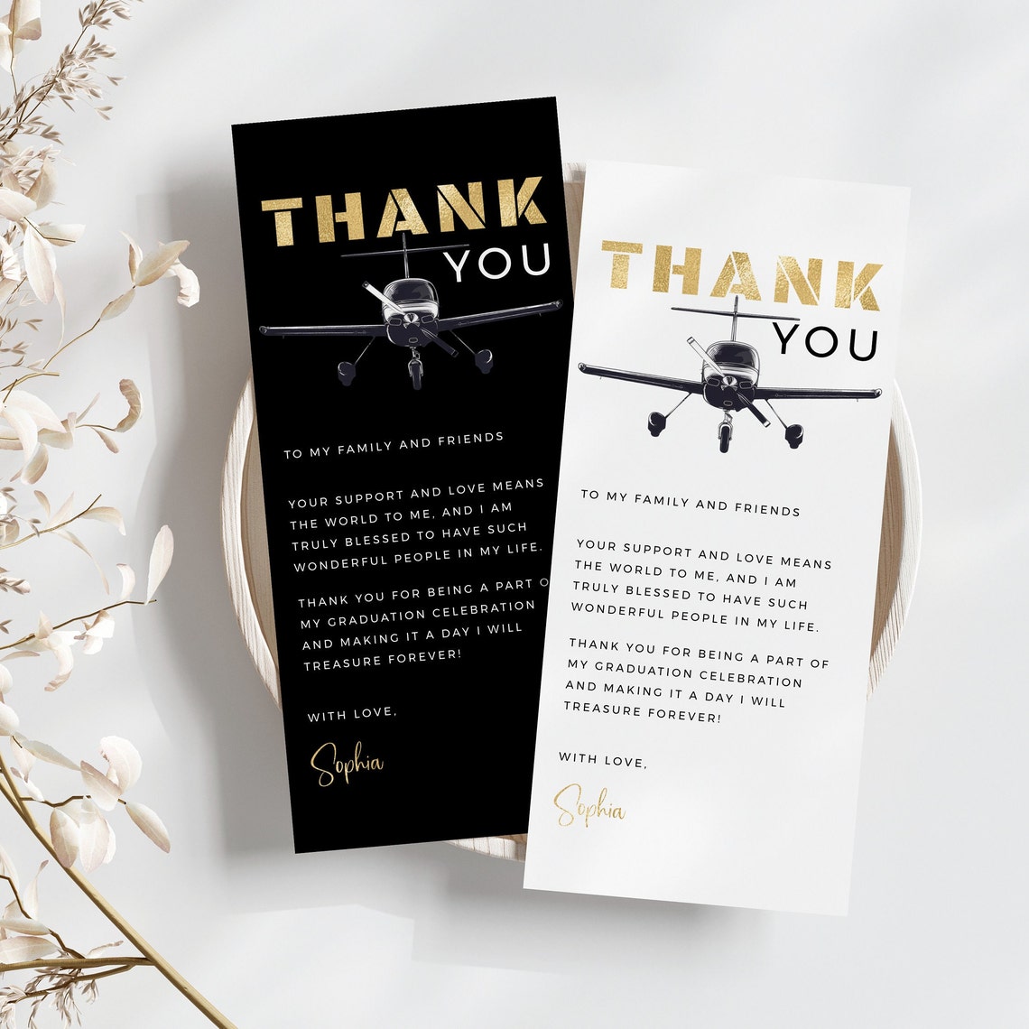 Graduation Invitation Bundle, Aviation Invite Template, Pilot Grad ...