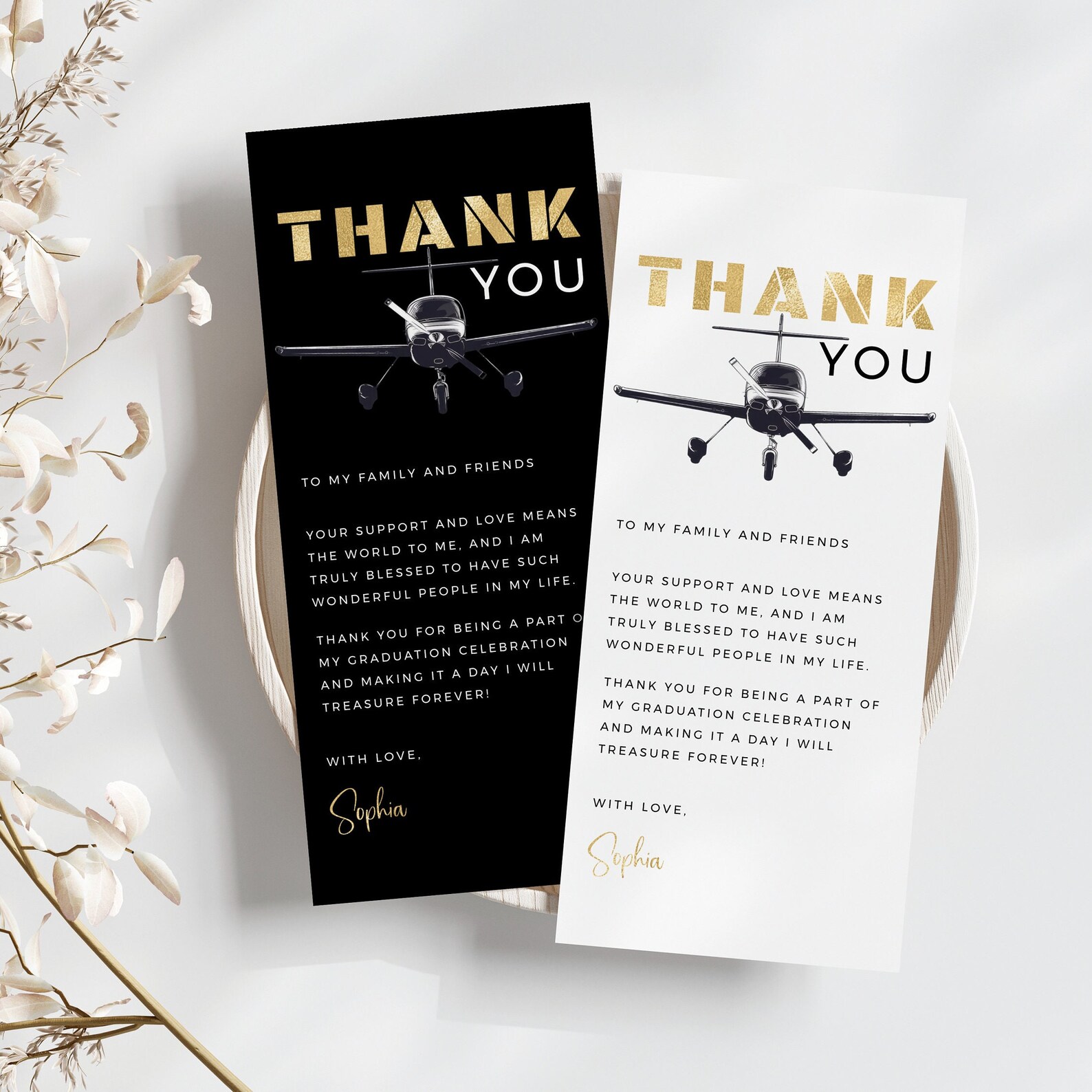 Graduation Invitation Bundle, Aviation Invite Template, Pilot Grad ...