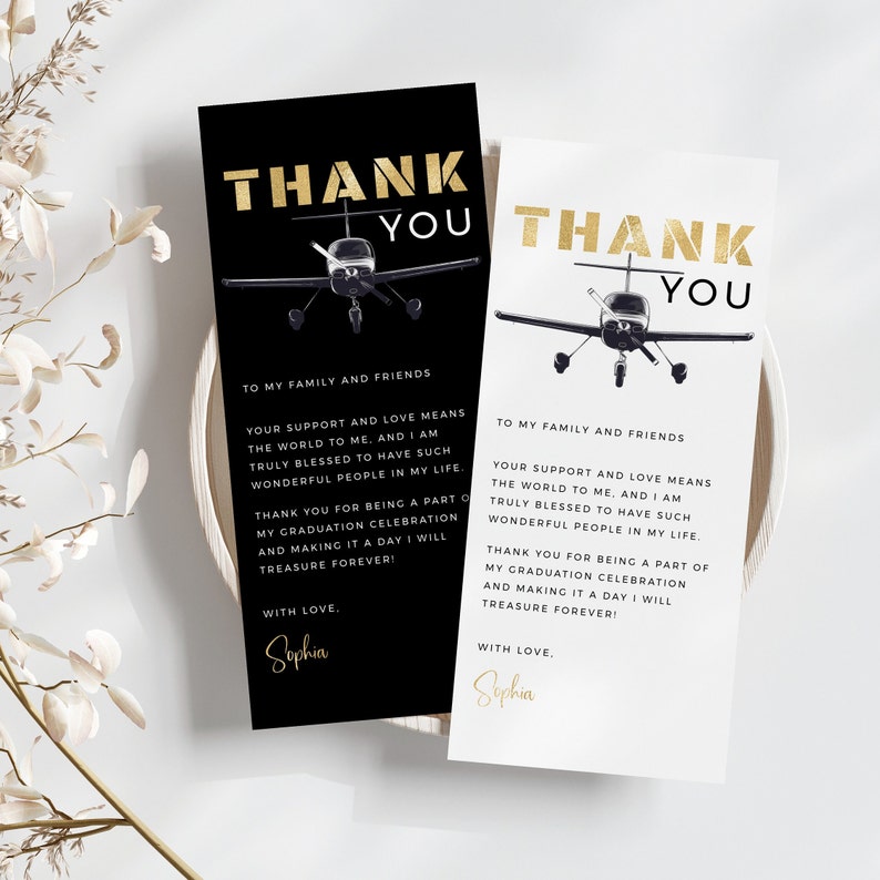 Graduation Invitation Bundle, Aviation Invite Template, Pilot Grad ...