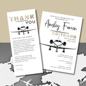 Pilot Retirement Party Bundle, Citation Airplane Invitation Template ...