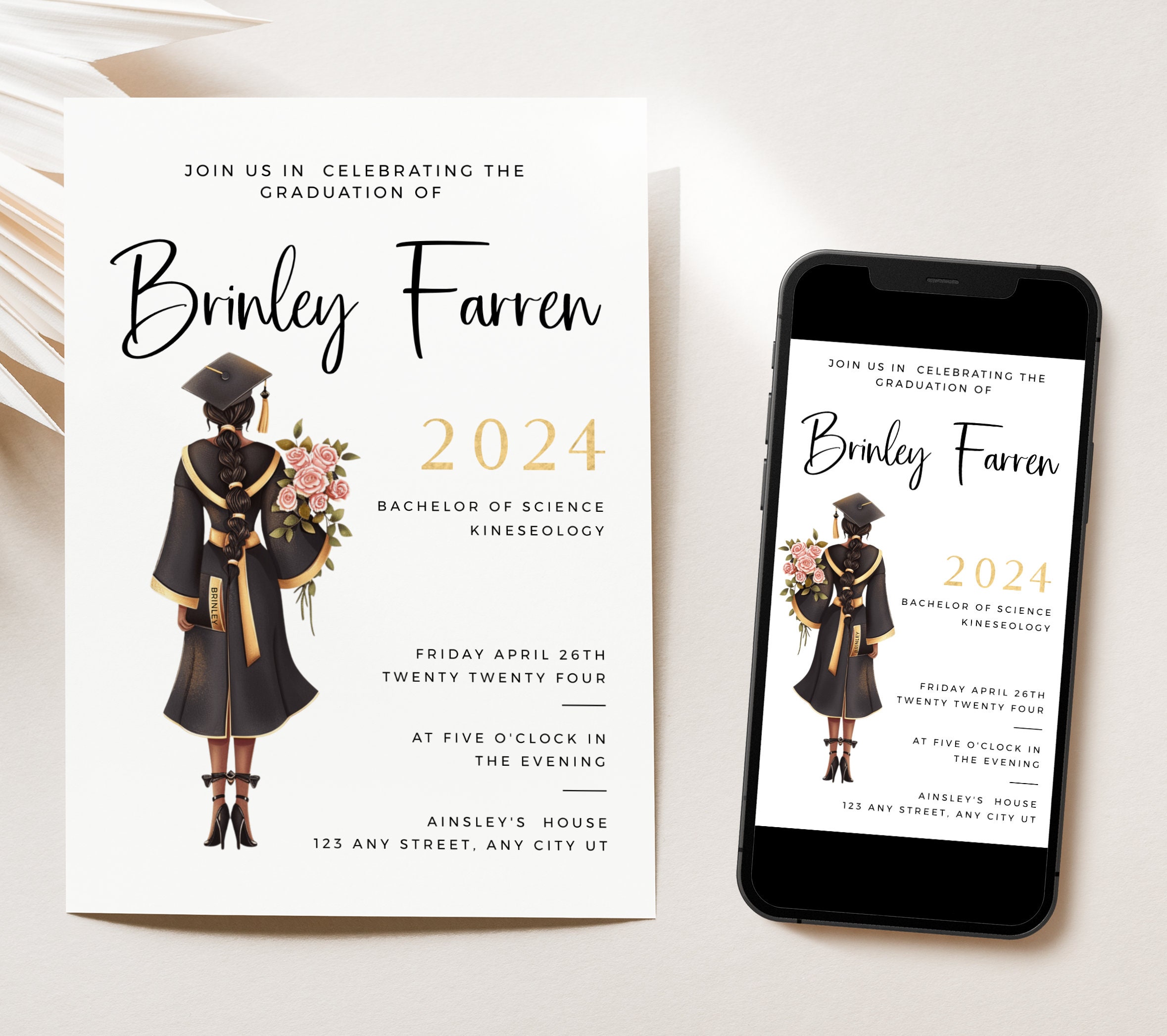 Graduation Party Electronic Invitation, College Graduation Announcement ...