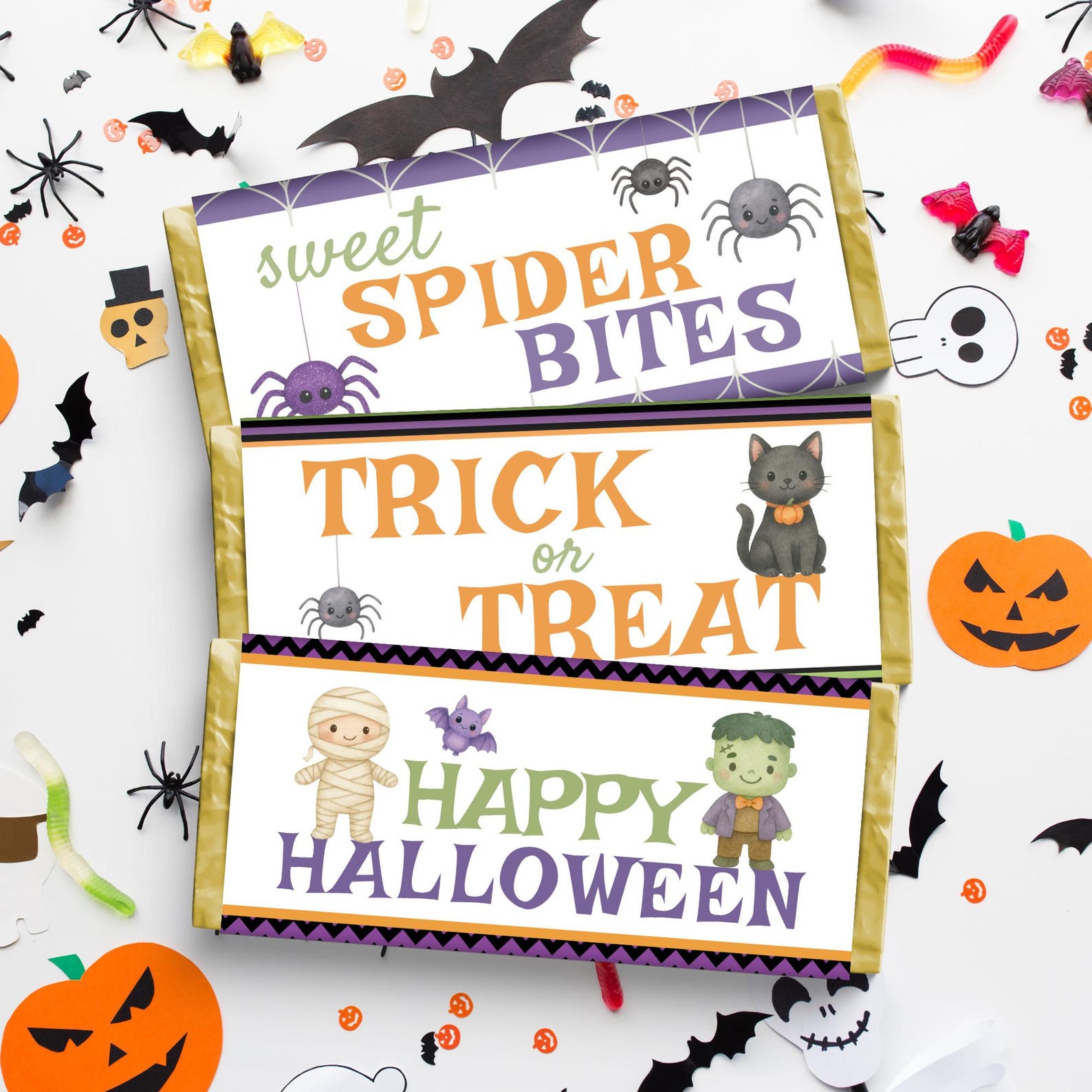 Editable Halloween Candy Bar Wrapper Template: Printable Party Favor ...