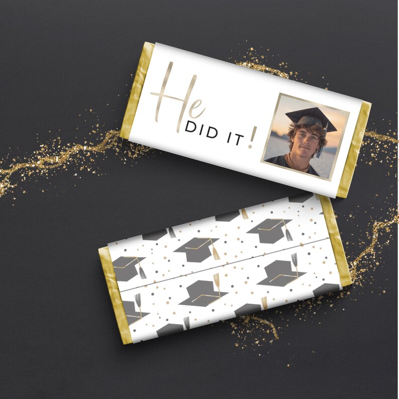 Chocolate Bar Wrapper Template, Photo Graduation Party Favor, Class of ...