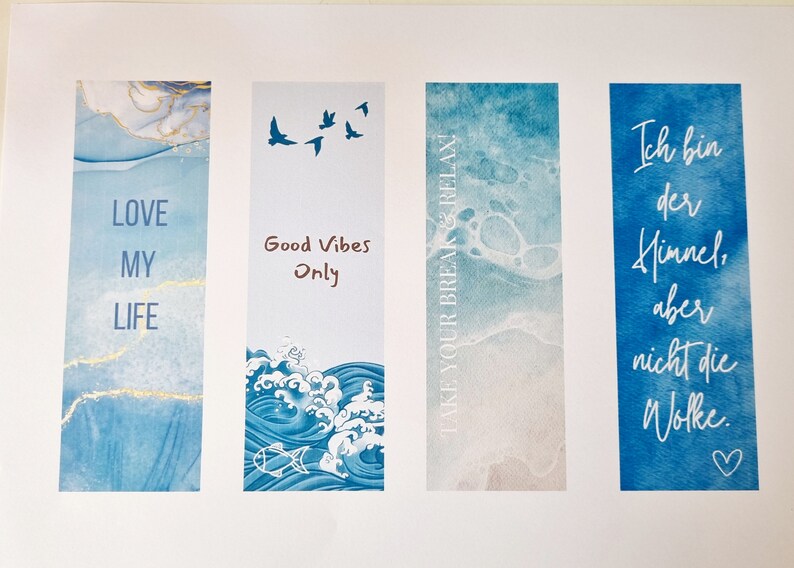 Printable Bookmarks for Your Mental Health From Fitmitgrit® 4 Pieces ...