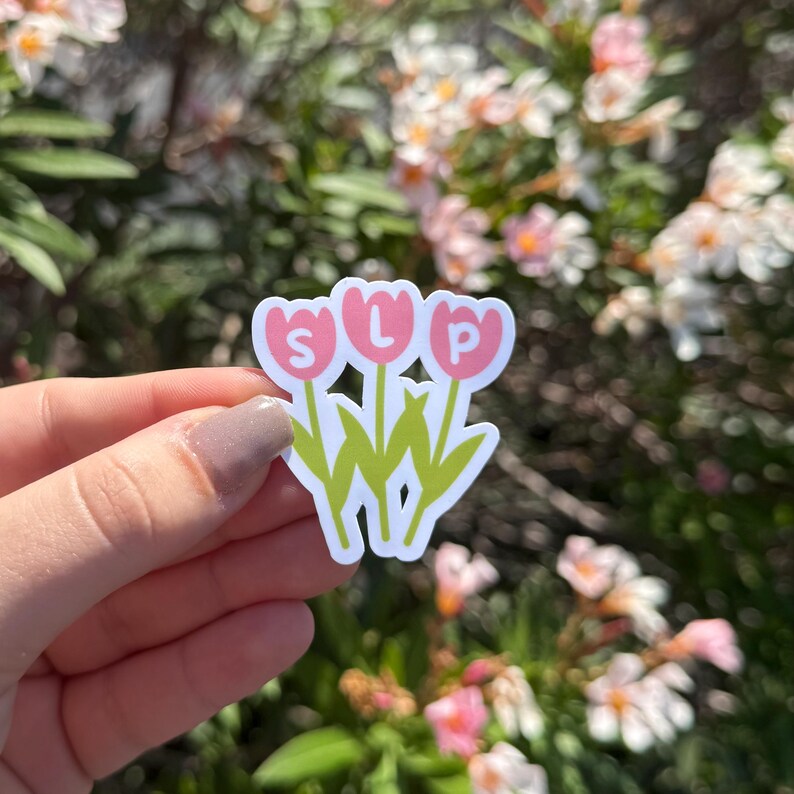 SLP Tulip Sticker | Speech Language Pathologist Sticker / SLP Gift ...