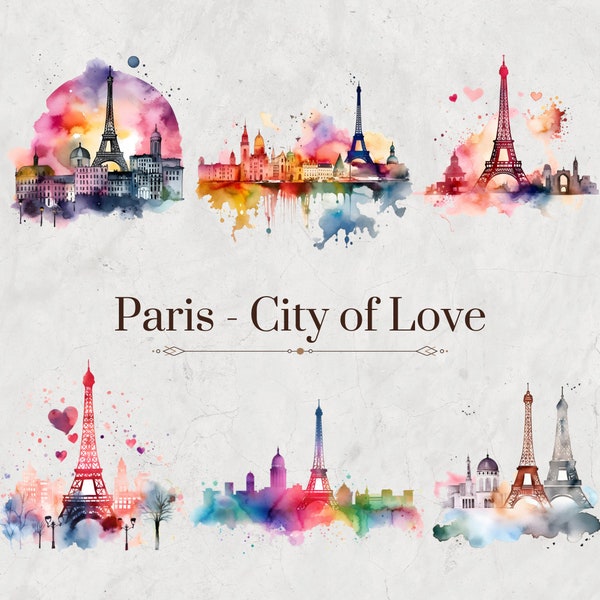 Paris Clip Art Set - Etsy