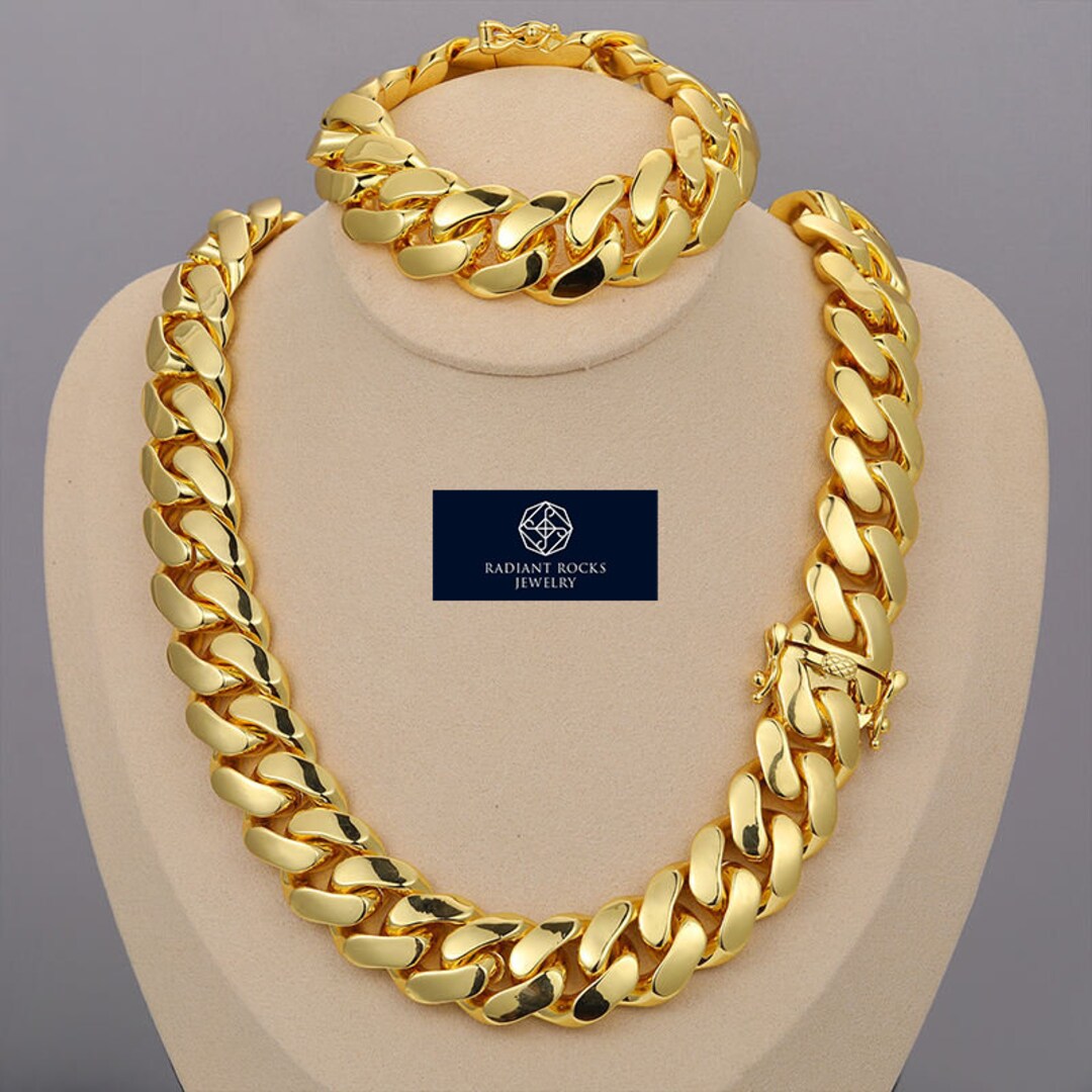 10mm to 22mm Heavy Solid Miami Cuban Link Chain, Thick Cuban Chain ...