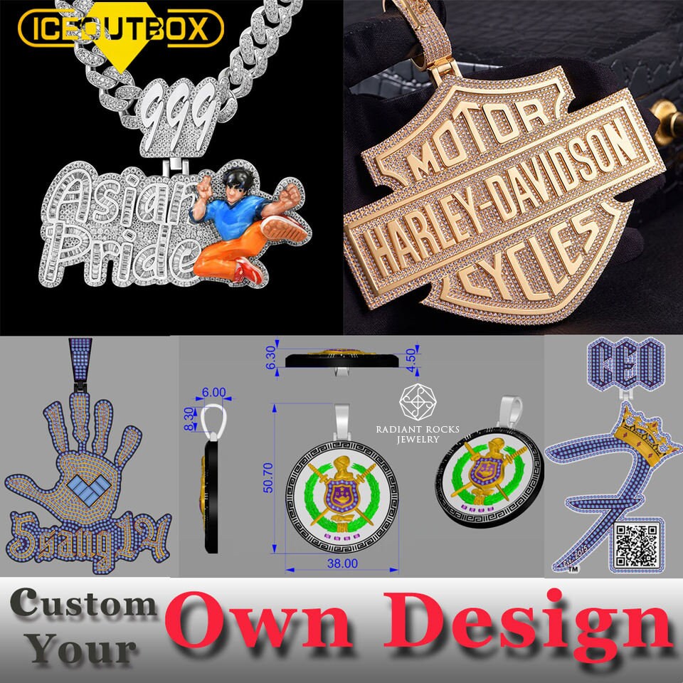 VIP Card Bling 14k Gold Plated Pendant & Necklace, Customize Pendant ...