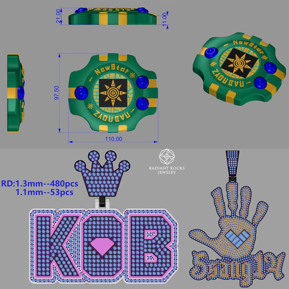 VIP Card Bling 14k Gold Plated Pendant & Necklace, Customize Pendant ...