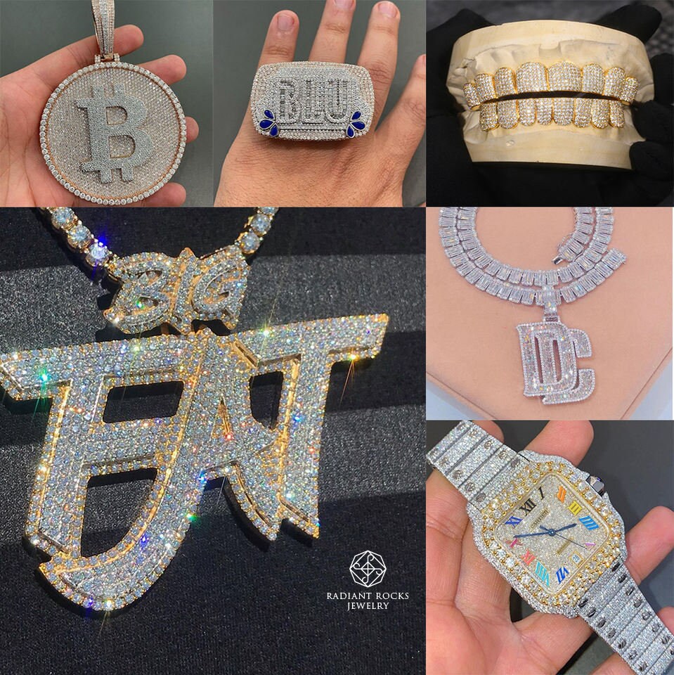 Custom Name Iced Out Pendant for Necklace, Custom Hip Hop Jewelry ...