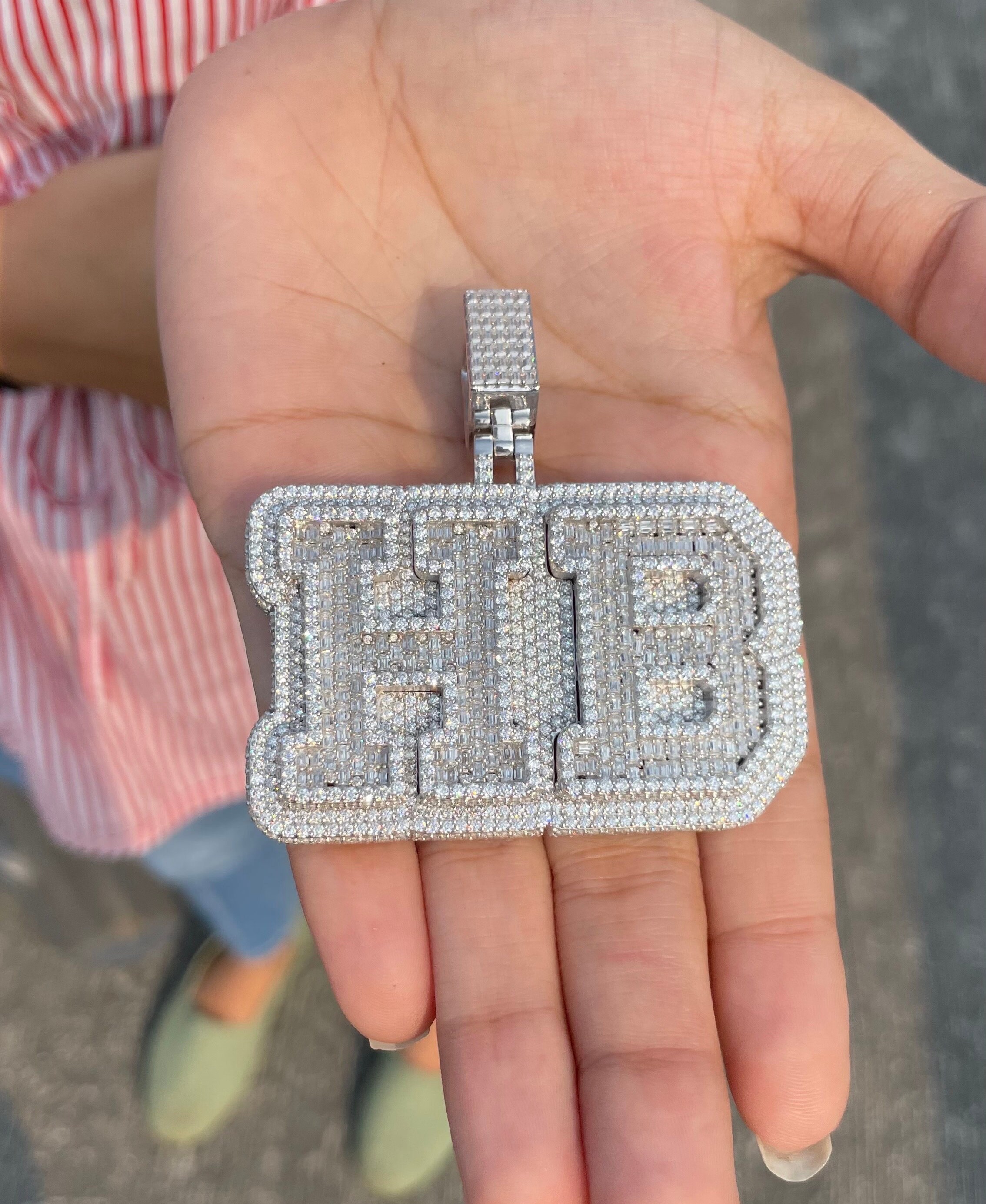 Custom Name Iced Out Pendant for Necklace, Custom Hip Hop Jewelry ...