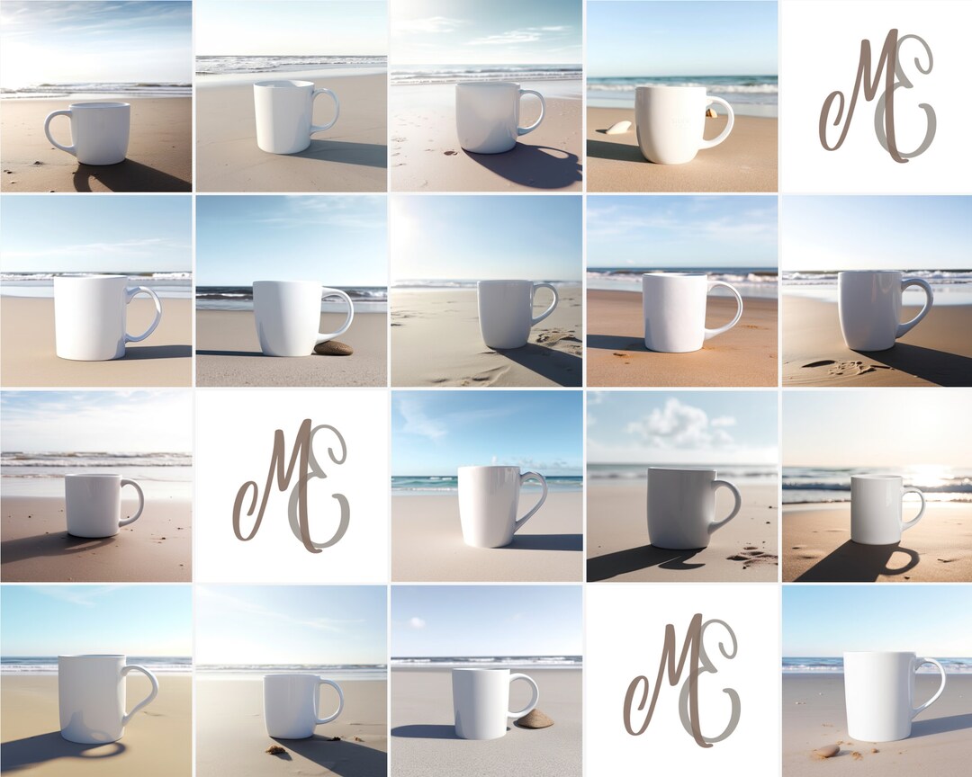 25 Mug Mockup Beach Scene Background Coffee Mug Mockups Coffee Cup Mock ...
