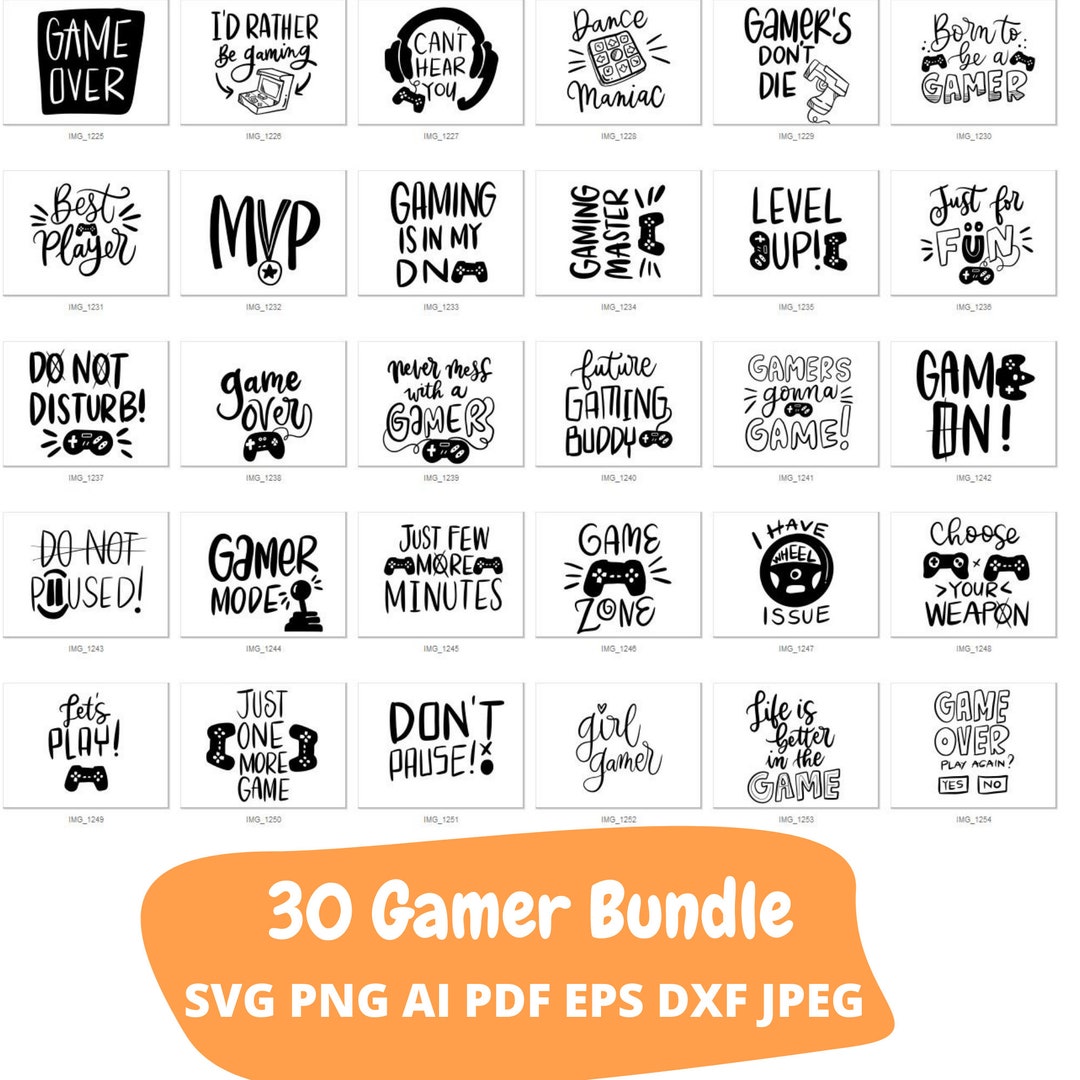 Gamer Svg, Gamer Svg Bundle, Gaming Svg Bundle, Funny Gamer Sayings Svg ...