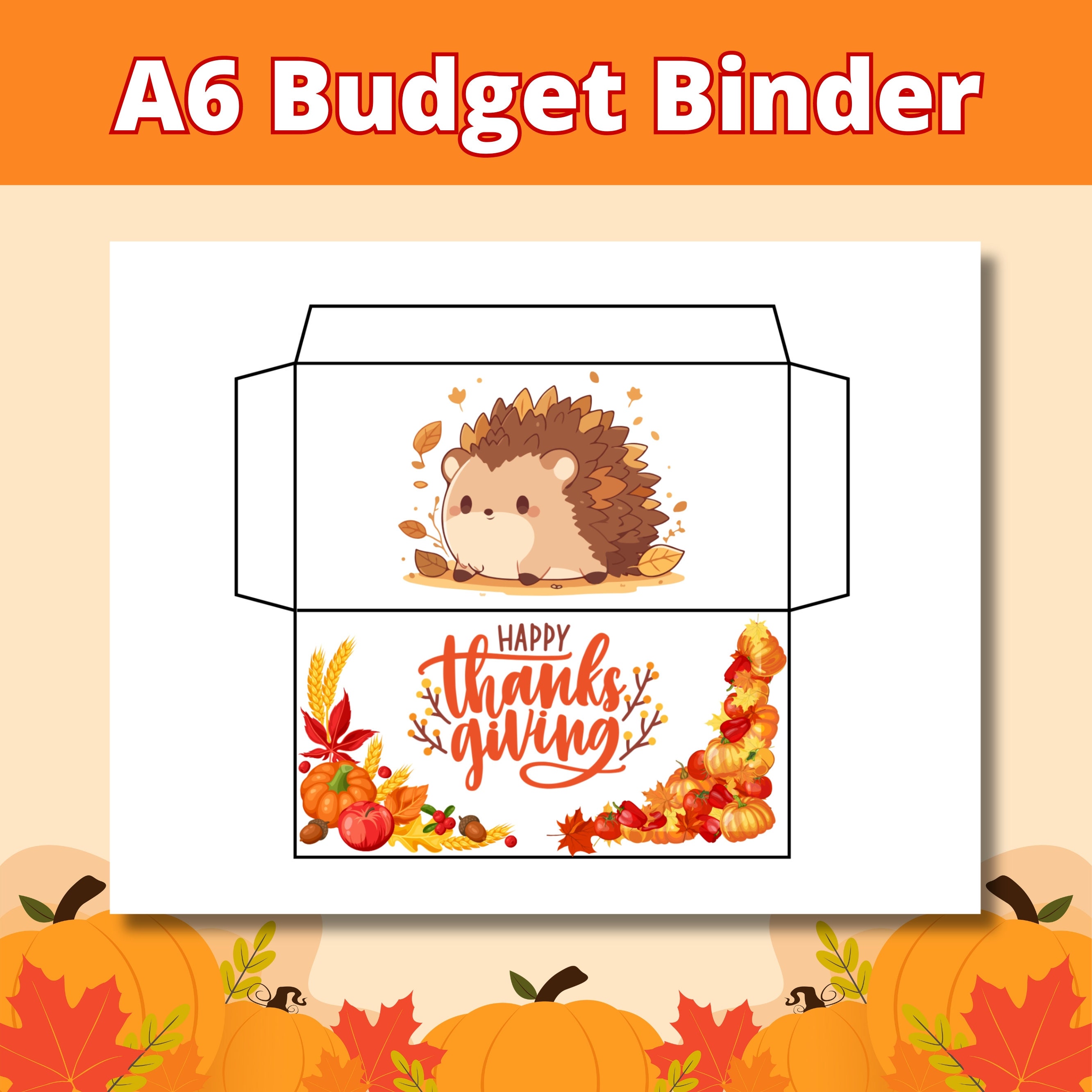 Thanksgiving Savings Challenge Bundle, Fall Cash Stuffing, A6 Mini ...
