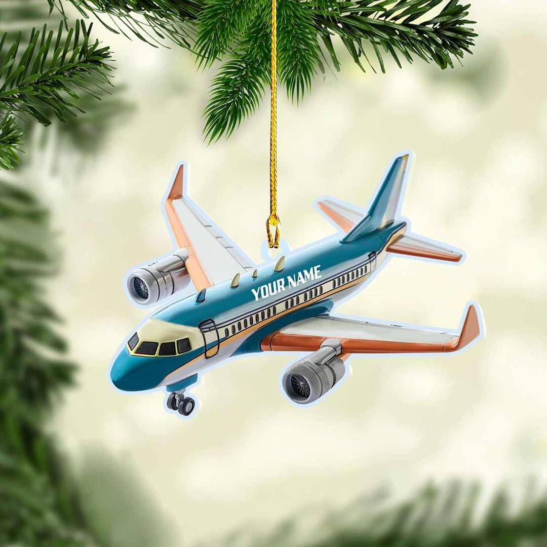 Custom Airplane Ornament, Personalized Plane Ornament, Gift for Pilot ...
