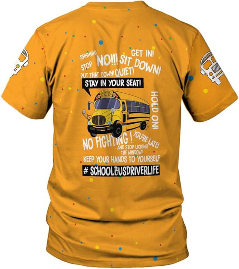 Personalized School Bus Driver Shirt Custom School Bus Driver Shirts ...
