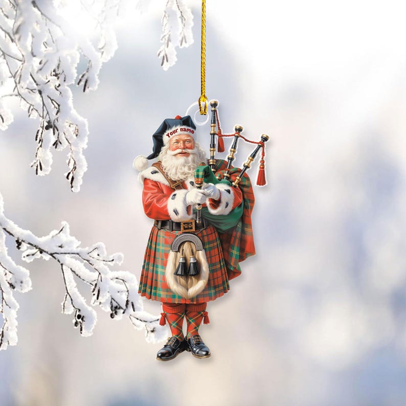 Custom Name Bagpipe Ornament, Personalized Bagpipe Ornament, Scottish ...