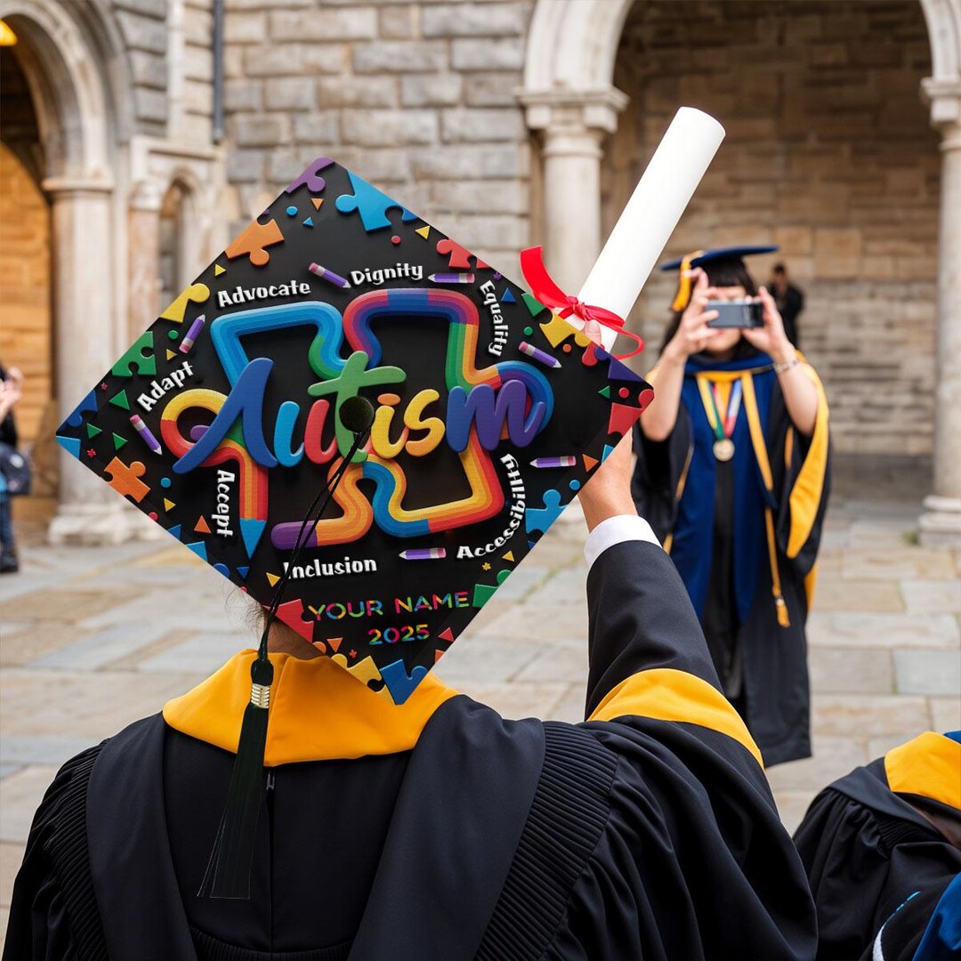 Celebrate Minds of All Kinds Graduation Cap Topper, Autism Awareness ...