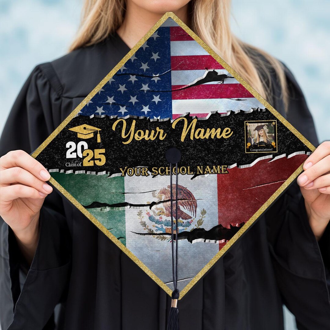 Customized Mexico Graduation Cap Topper, Mexican Graduation Cap Topper ...