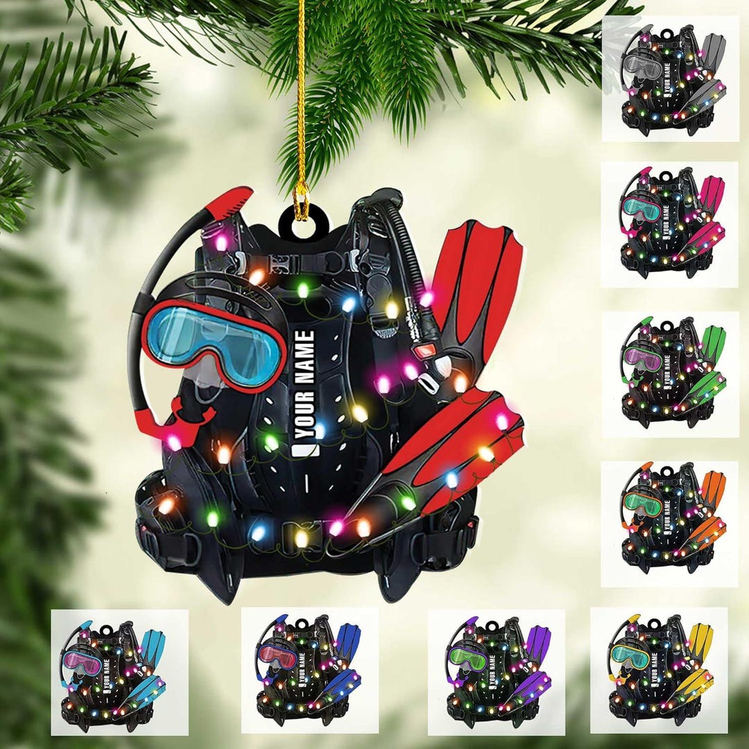 Personalized Scuba Diving Ornament, Scuba Diving Ornament,christmas ...