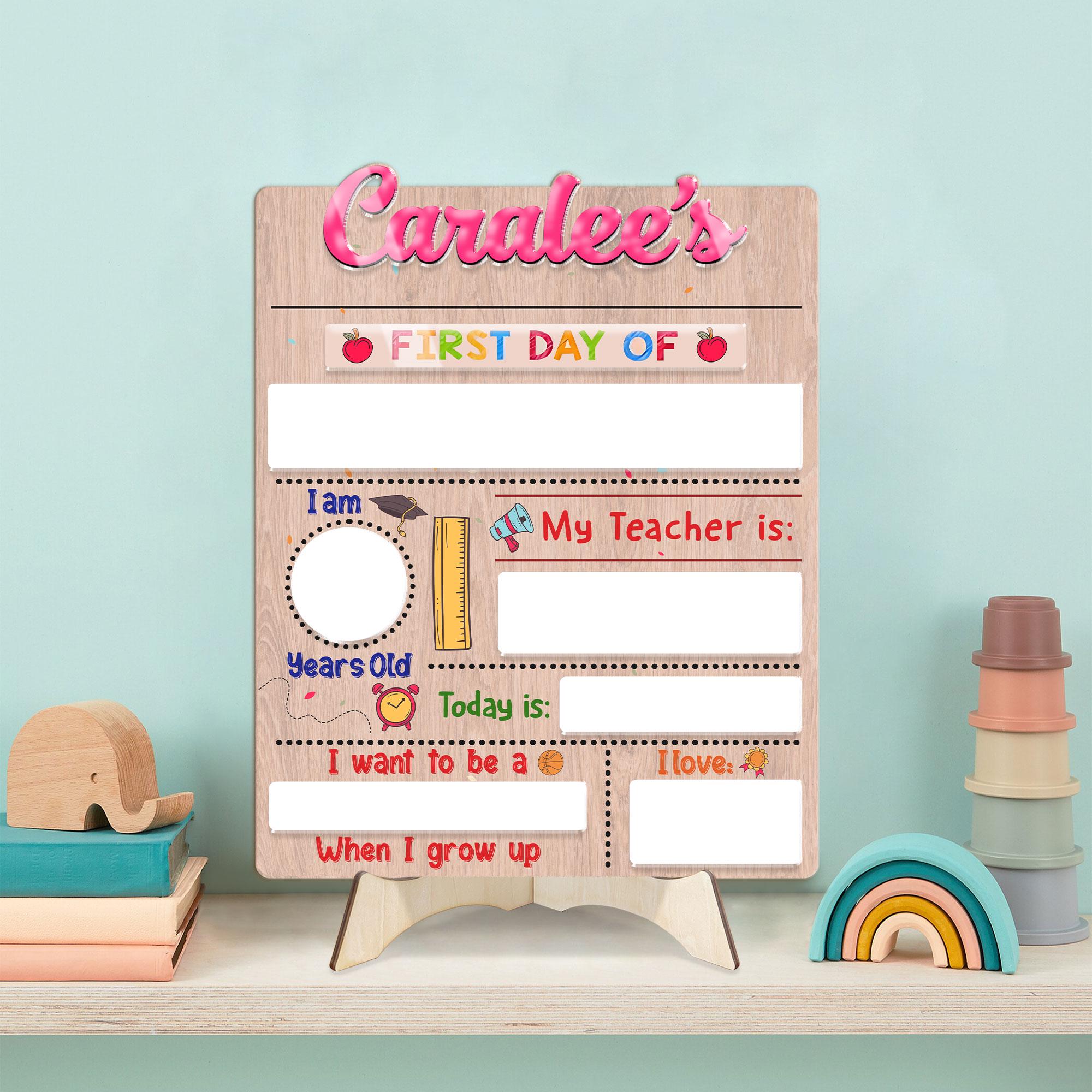 Personalized First Day of School Sign, Custom Last Day of School Sign ...