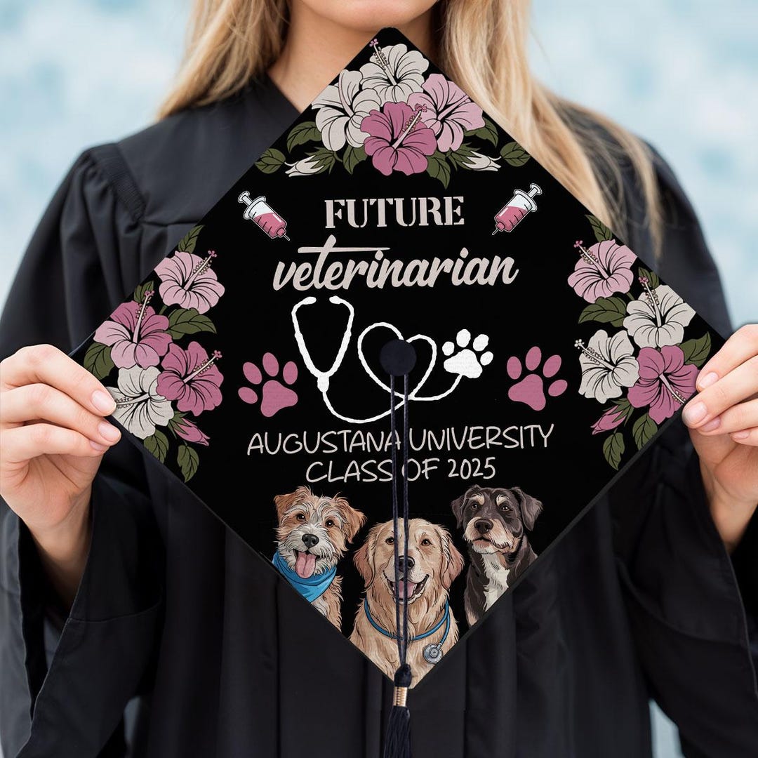 Custom Veterinary Tech Graduation Cap Topper, Personalized Vet ...