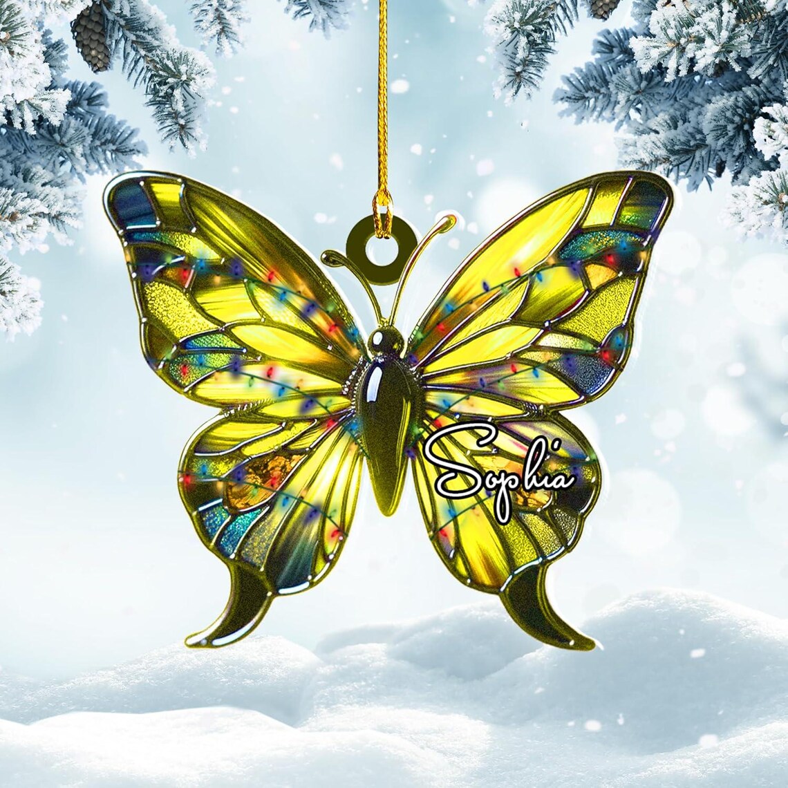 Butterfly Christmas Ornament, Butterfly Christmas Tree Ornaments ...