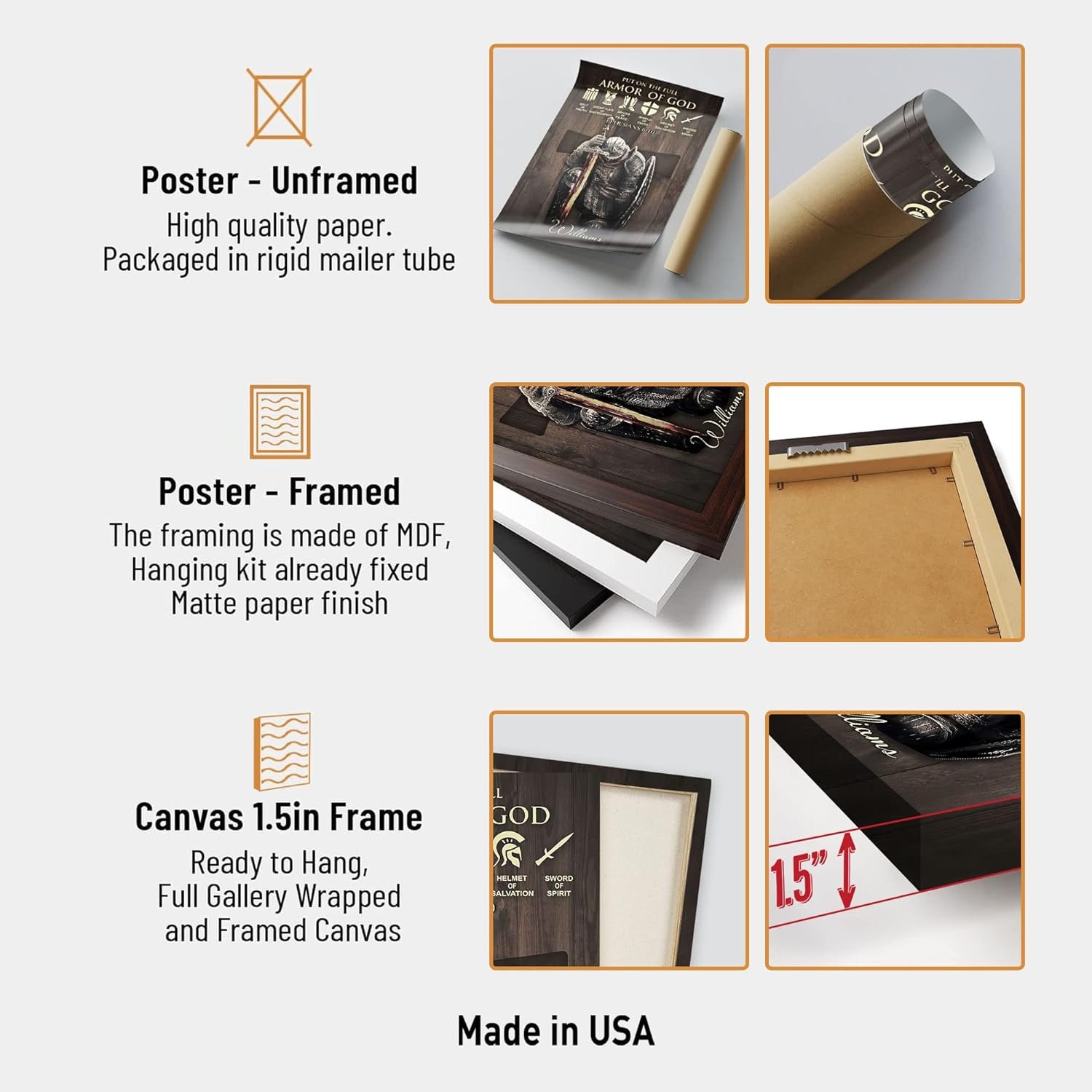 Personalized Armor of God Poster, Woman Man Warrior of God Put on the ...