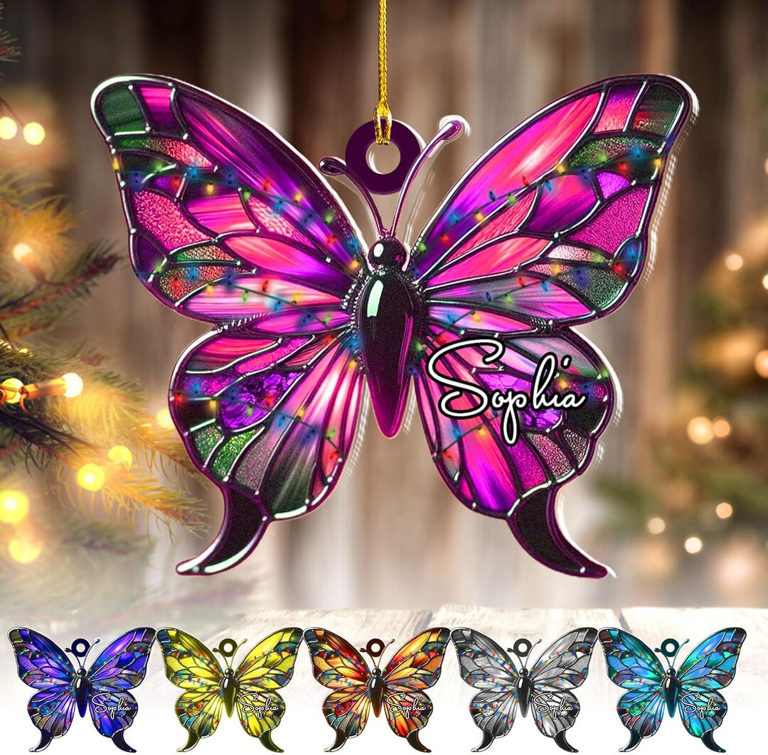 Butterfly Christmas Ornament, Butterfly Christmas Tree Ornaments ...